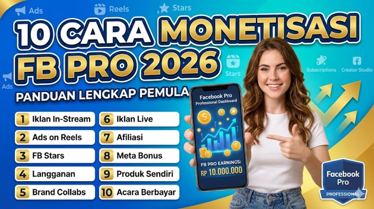 Cara Monetisasi Facebook Pro (FB Pro) 2026 untuk Pemula